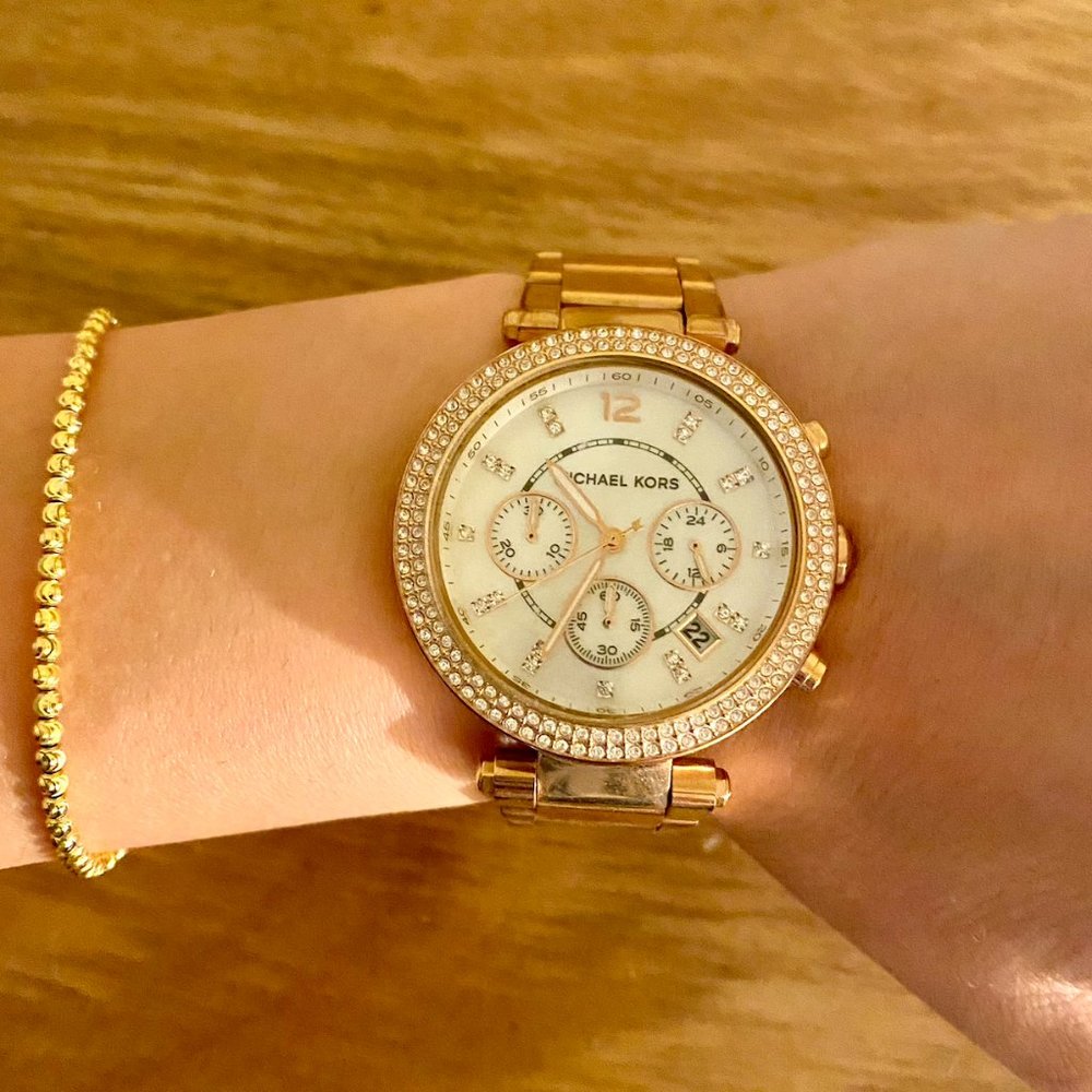 Michael Kors Parker Rose Gold-Tone Watch - Gem